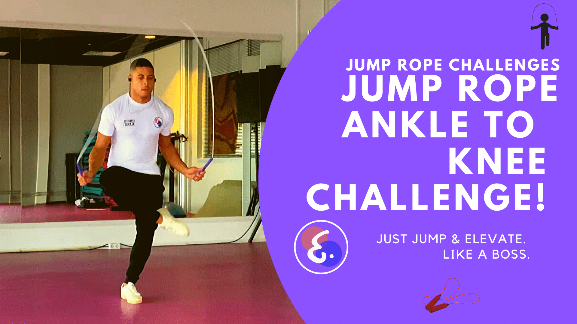 Jump Rope Ankle to Knee Challenge! Jump Rope Challenges #ElevateChalle ...